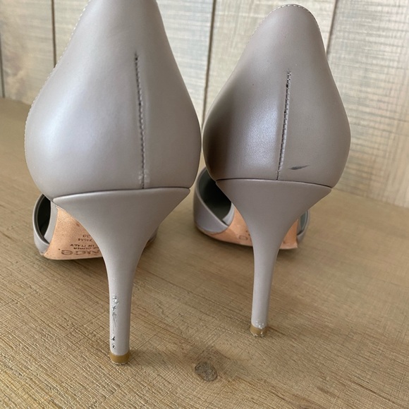 Vince | Shoes | Vince Light Grey Leather High Heel Size 75 | Poshmark